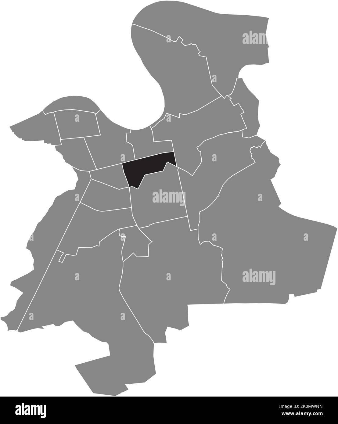 Locator map of the LINDENFELD DISTRICT, OFFENBACH AM MAIN Stock Vector ...