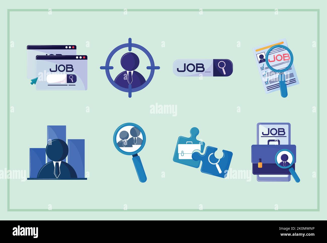 icon collection job search Stock Vector Image & Art - Alamy