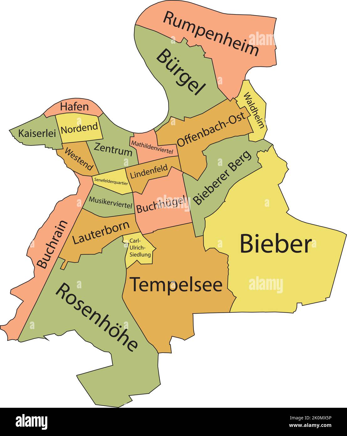 Map of offenbach Stock Vector Images - Alamy