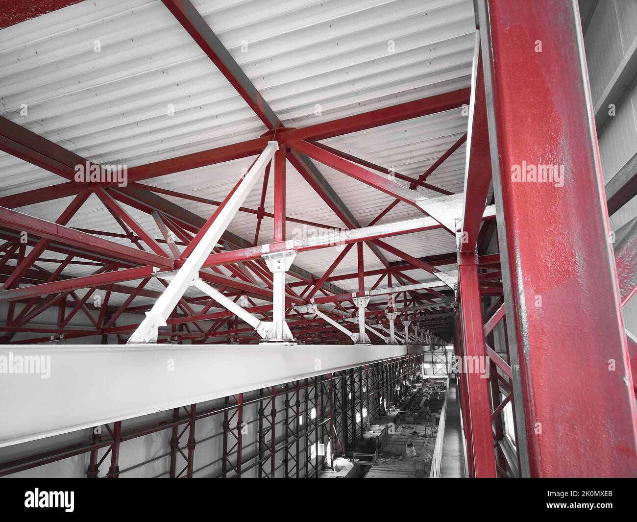 Metal framework structures of industrial building Stock Photo - Alamy