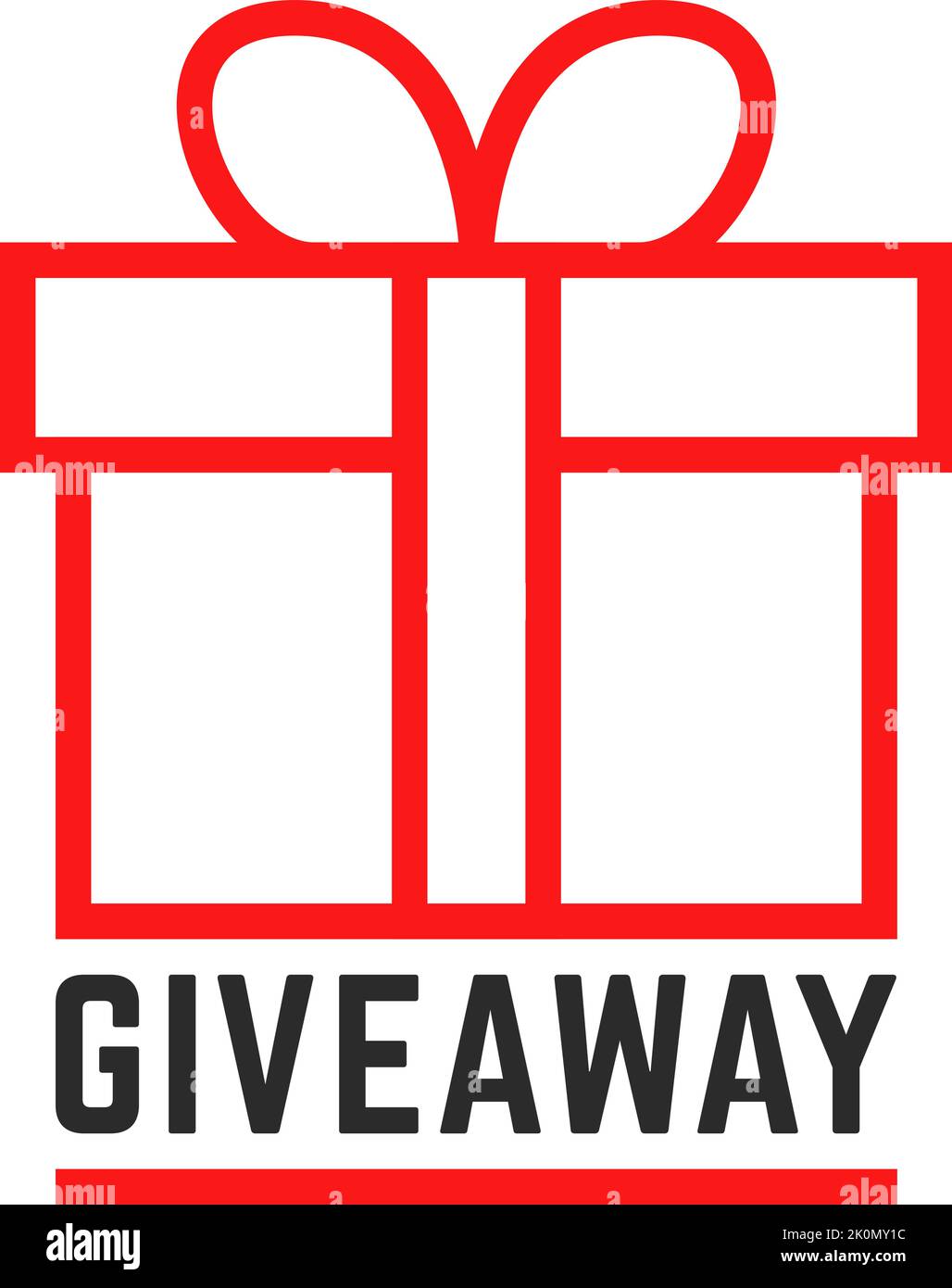 Give gift box line Stock Vector Images - Alamy