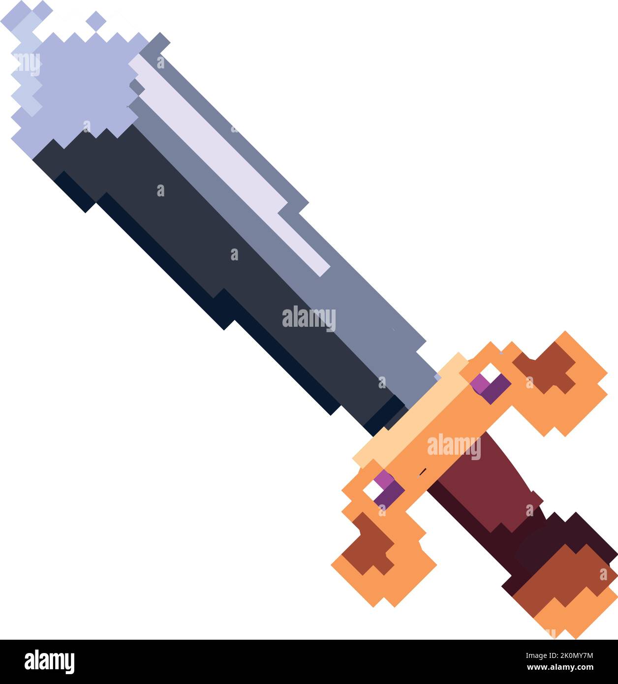 flat pixelated sword Stock Vector Image & Art - Alamy
