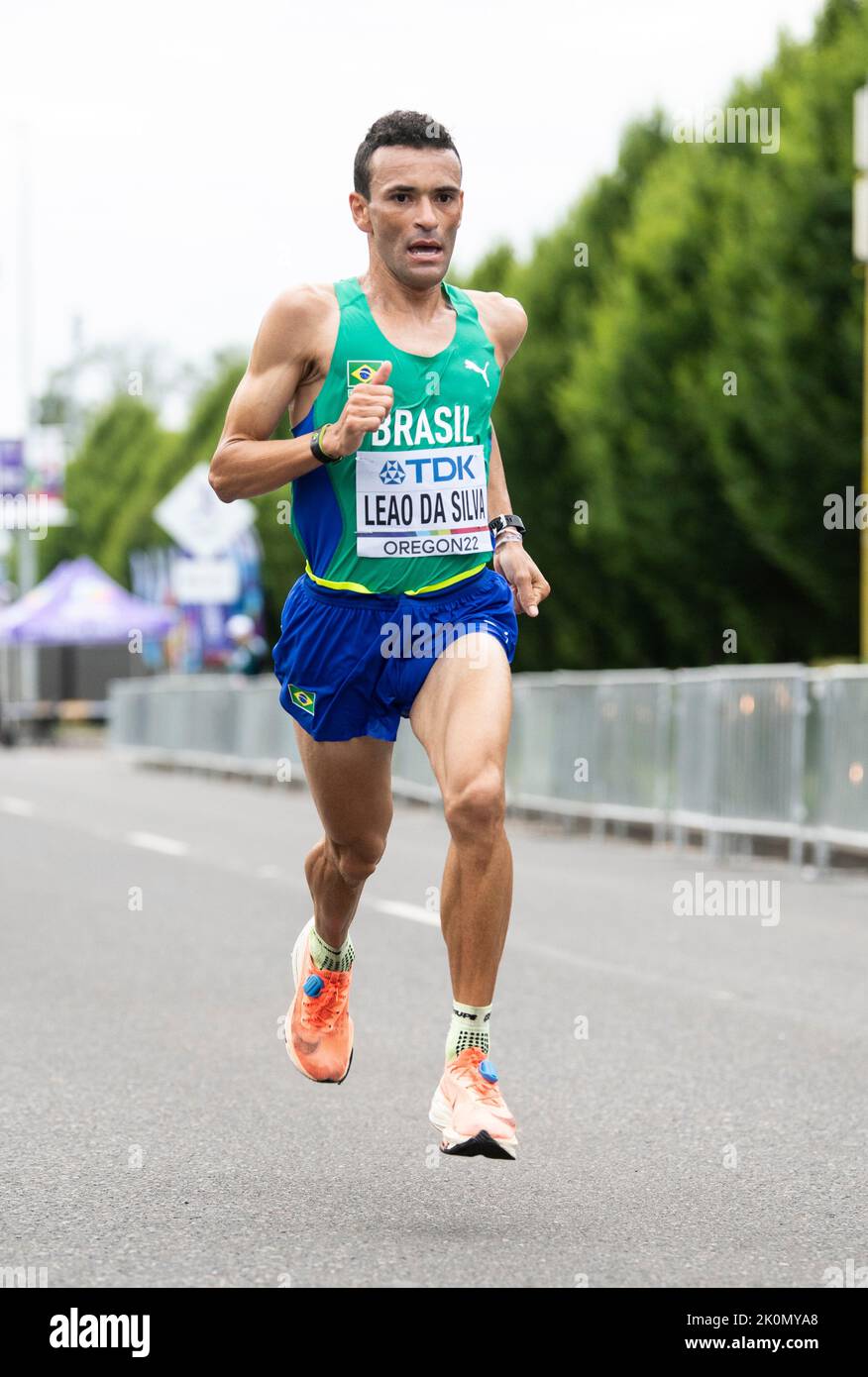 Jose Marcio Leao Da Silva of Brazil competing in the men’s marathon at ...