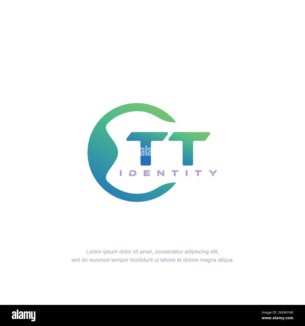 TT Initial letter circular line logo template vector with gradient ...