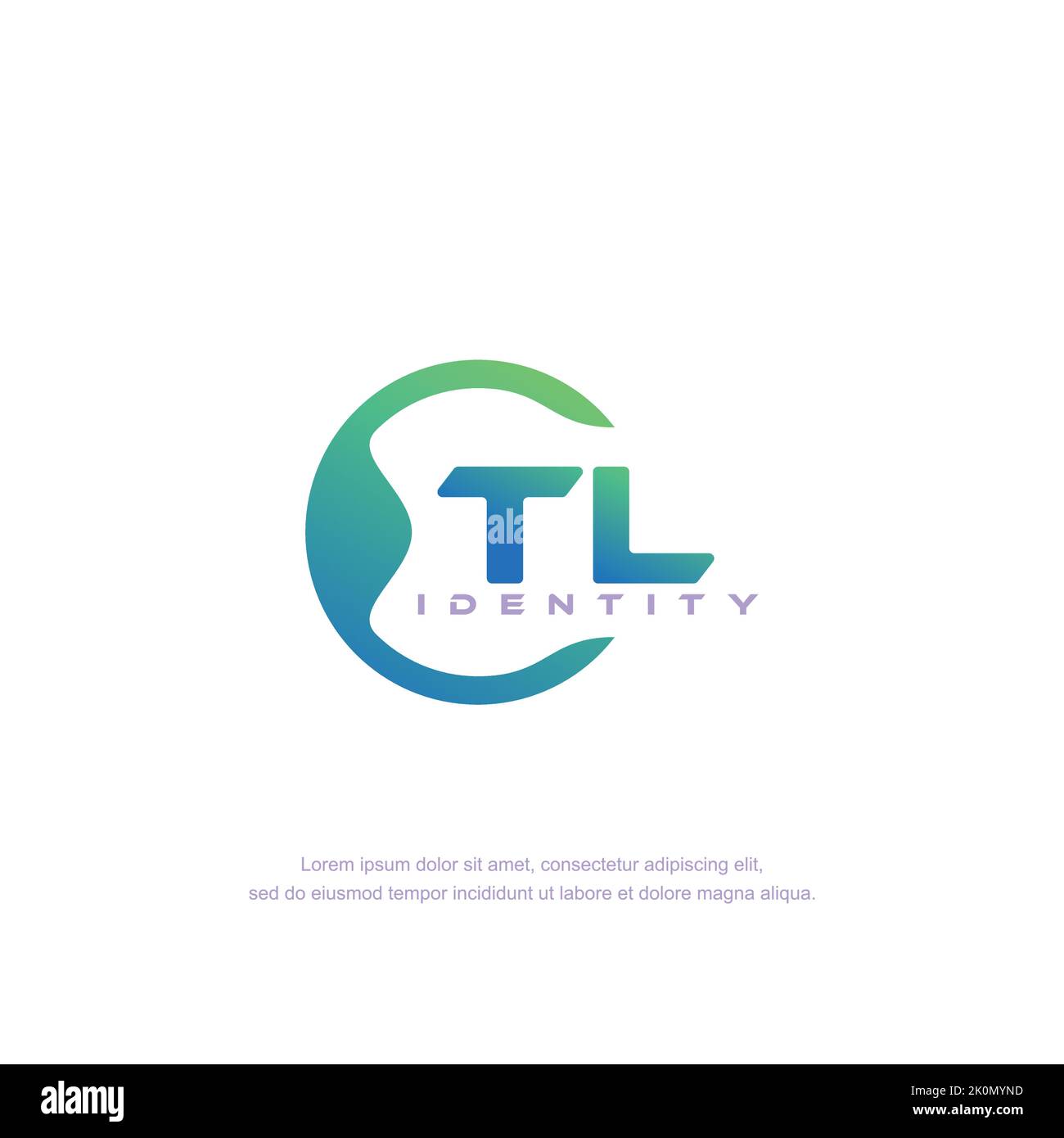 TL Initial letter circular line logo template vector with gradient ...