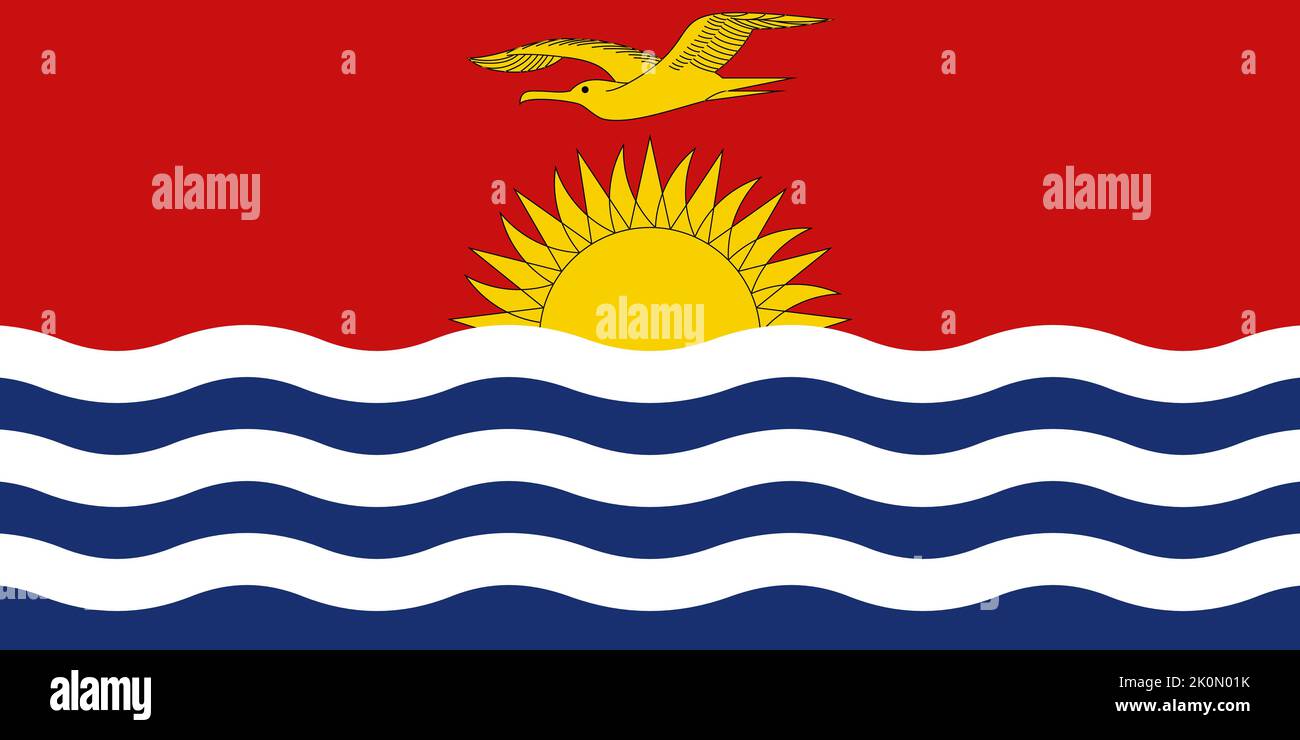 Kiribati flag in official rate and colors, vector image Stock Vector ...