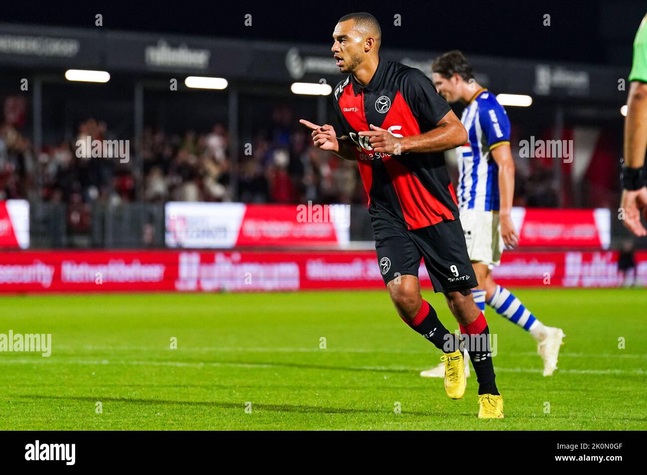 ALMERE, NETHERLANDS - SEPTEMBER 12: Jeredy Hilterman of Almere City is ...