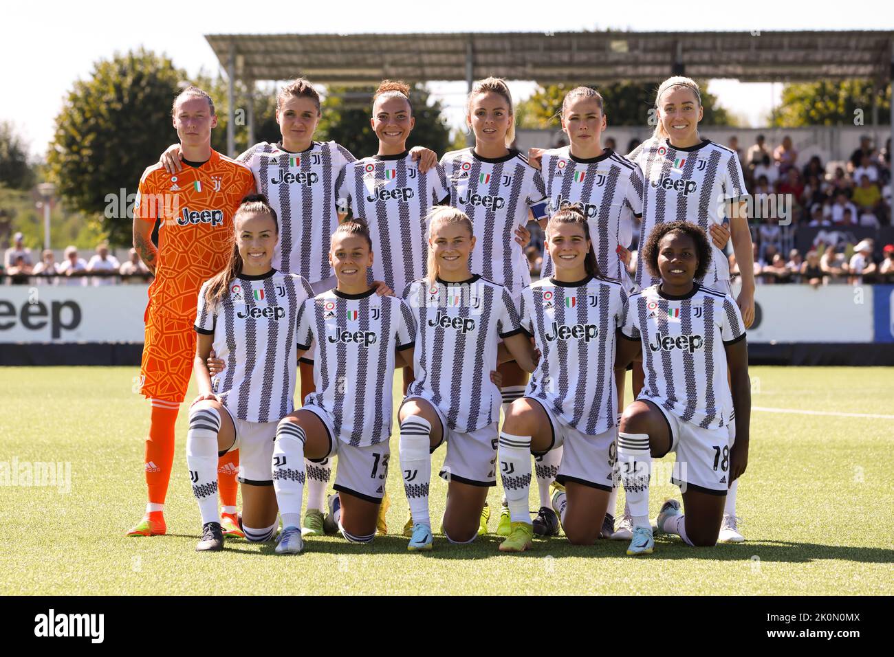 Turin, Italy, 11th September 2022. The Juventus starting eleven line up ...
