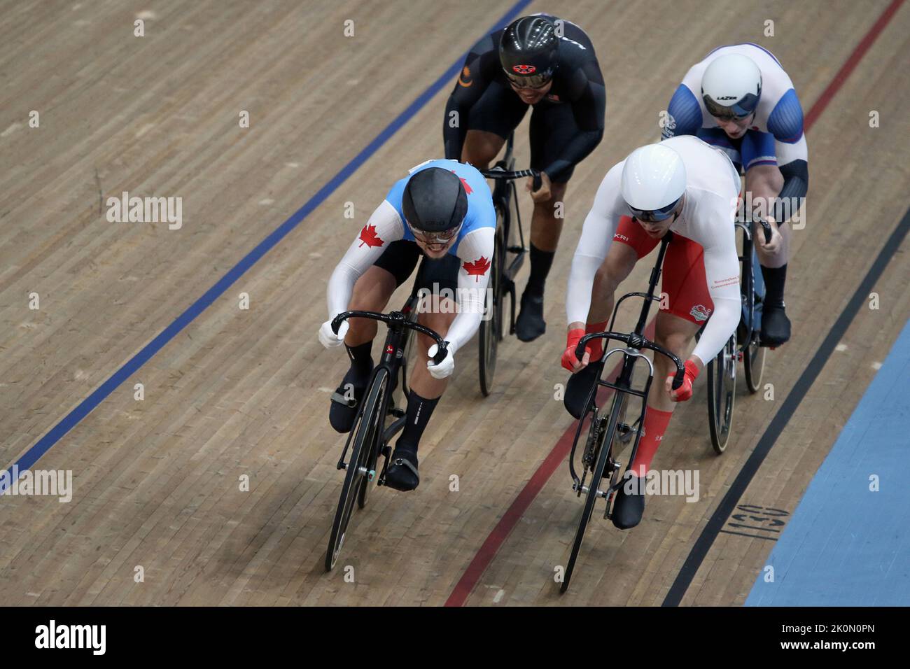 Tyler RORKE of Canada & Joe TRUMAN of England in the Men's Keirin ...