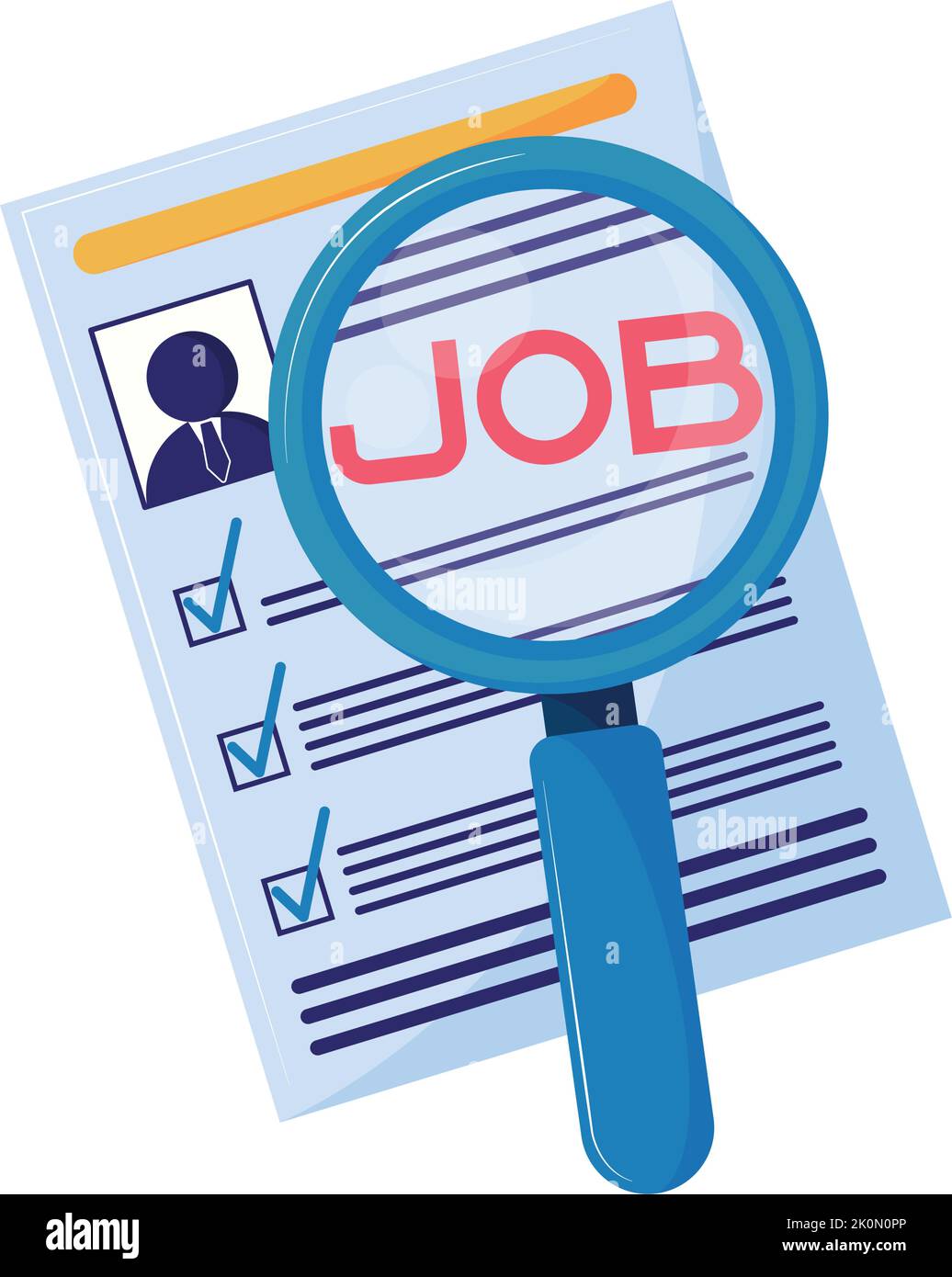 job search cv and loupe Stock Vector Image & Art - Alamy