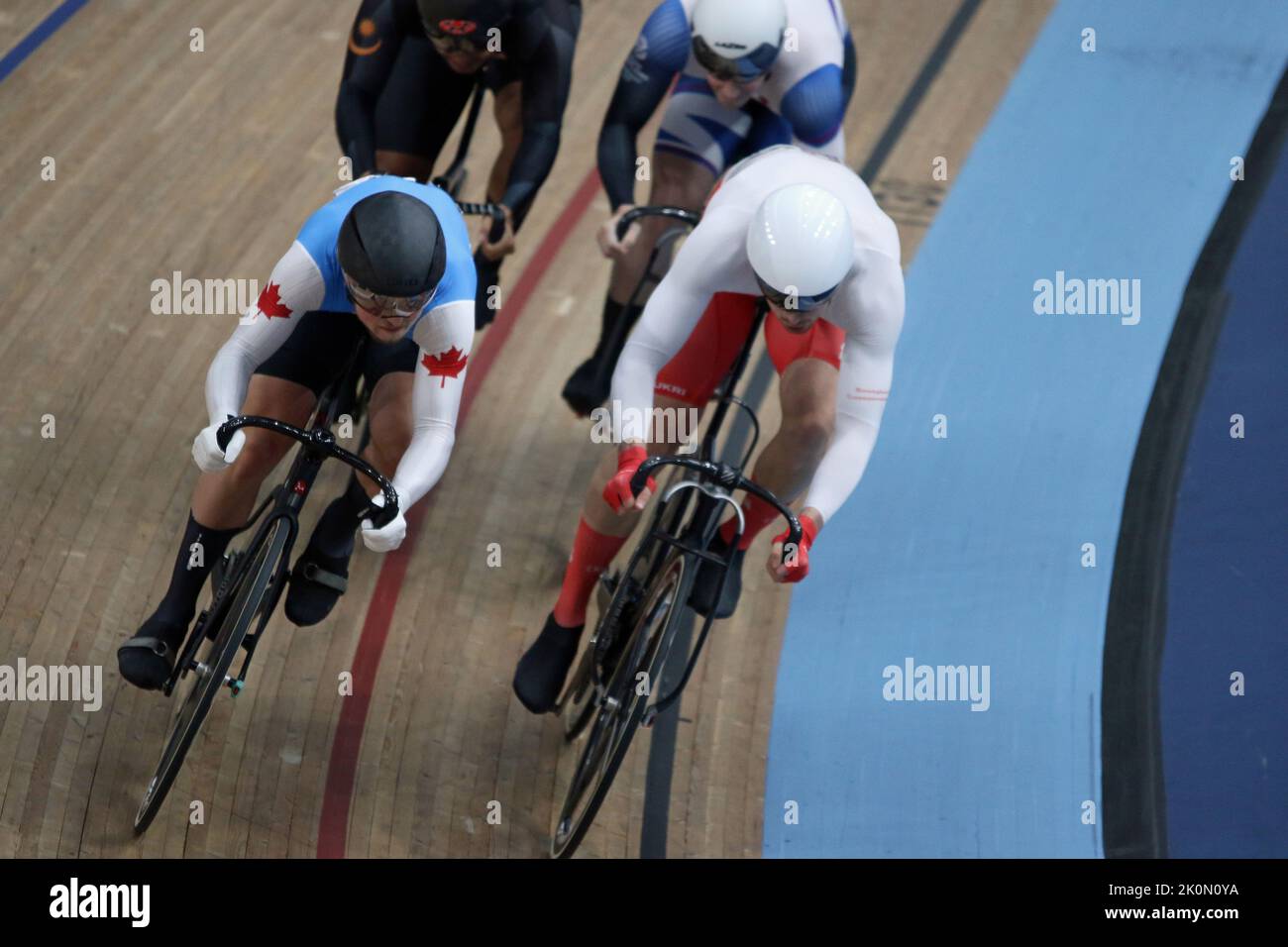 Tyler RORKE of Canada & Joe TRUMAN of England in the Men's Keirin ...