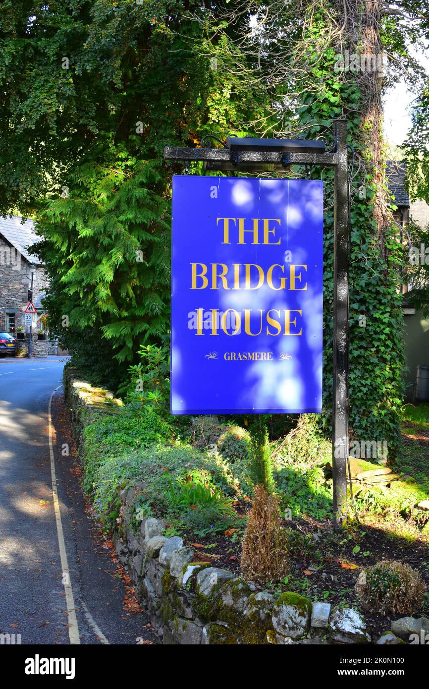 The Bridge House Hotel Grasmere Lake District England UK Stock Photo ...