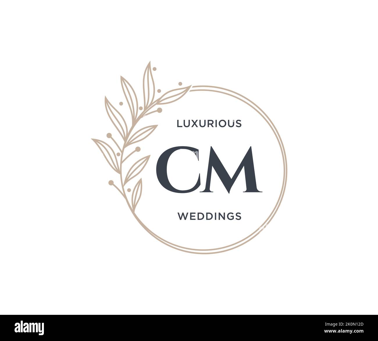 CM Initials letter Wedding monogram logos template, hand drawn modern ...