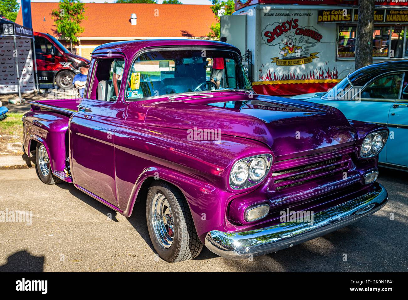 Falcon Heights, MN - June 18, 2022: High perspective front corner view ...