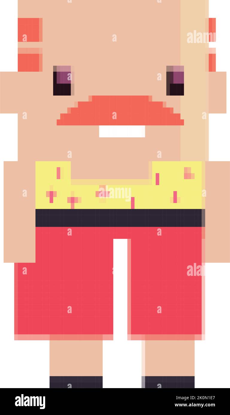 cute flat 8-bit gentleman Stock Vector Image & Art - Alamy