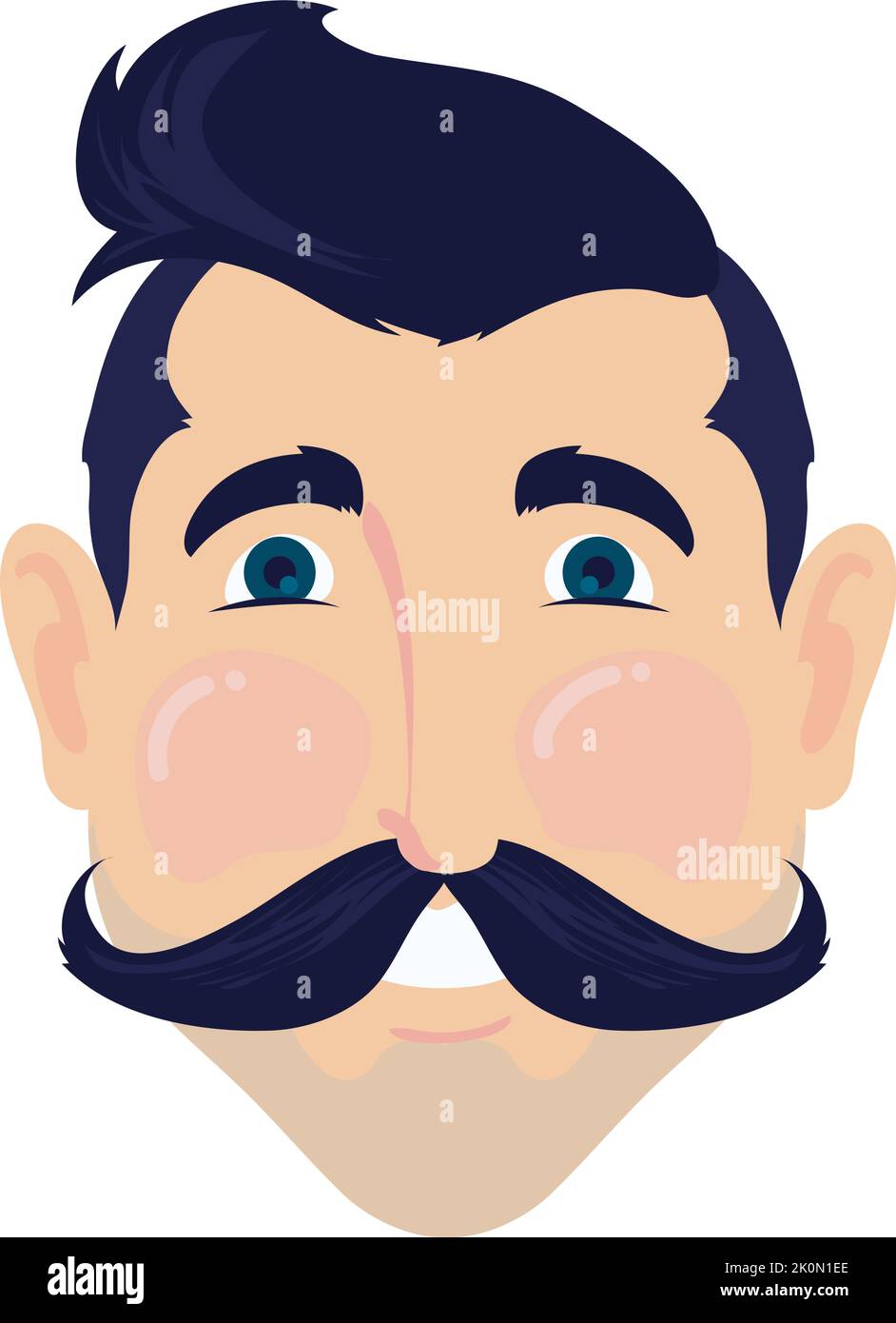 man face with moustache Stock Vector Image & Art - Alamy