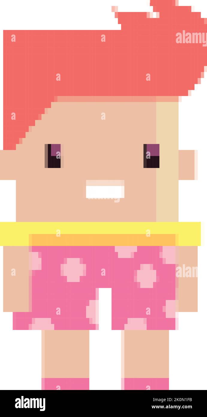 standing flat 8-bit guy Stock Vector Image & Art - Alamy