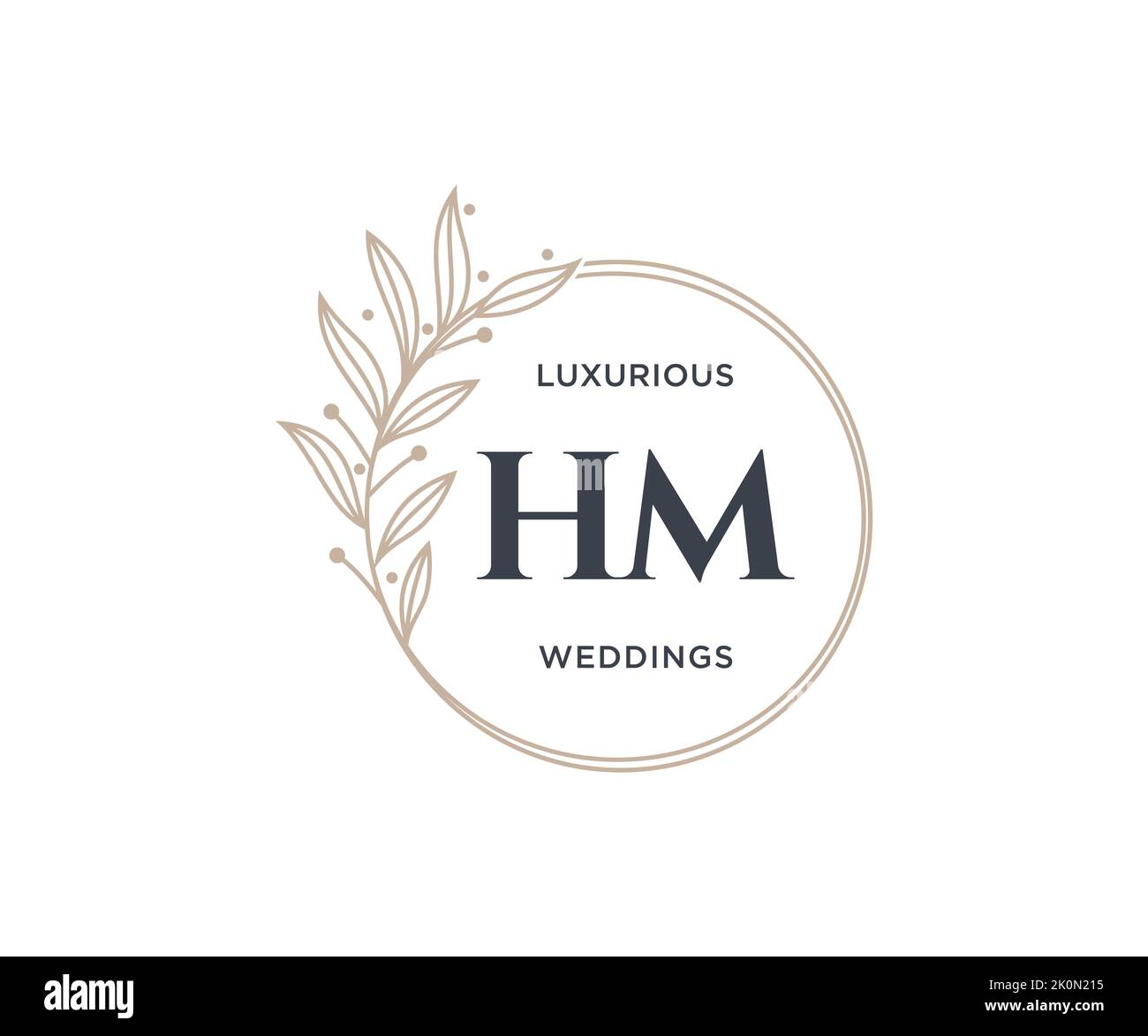 Hm initials logo hi-res stock photography and images - Alamy