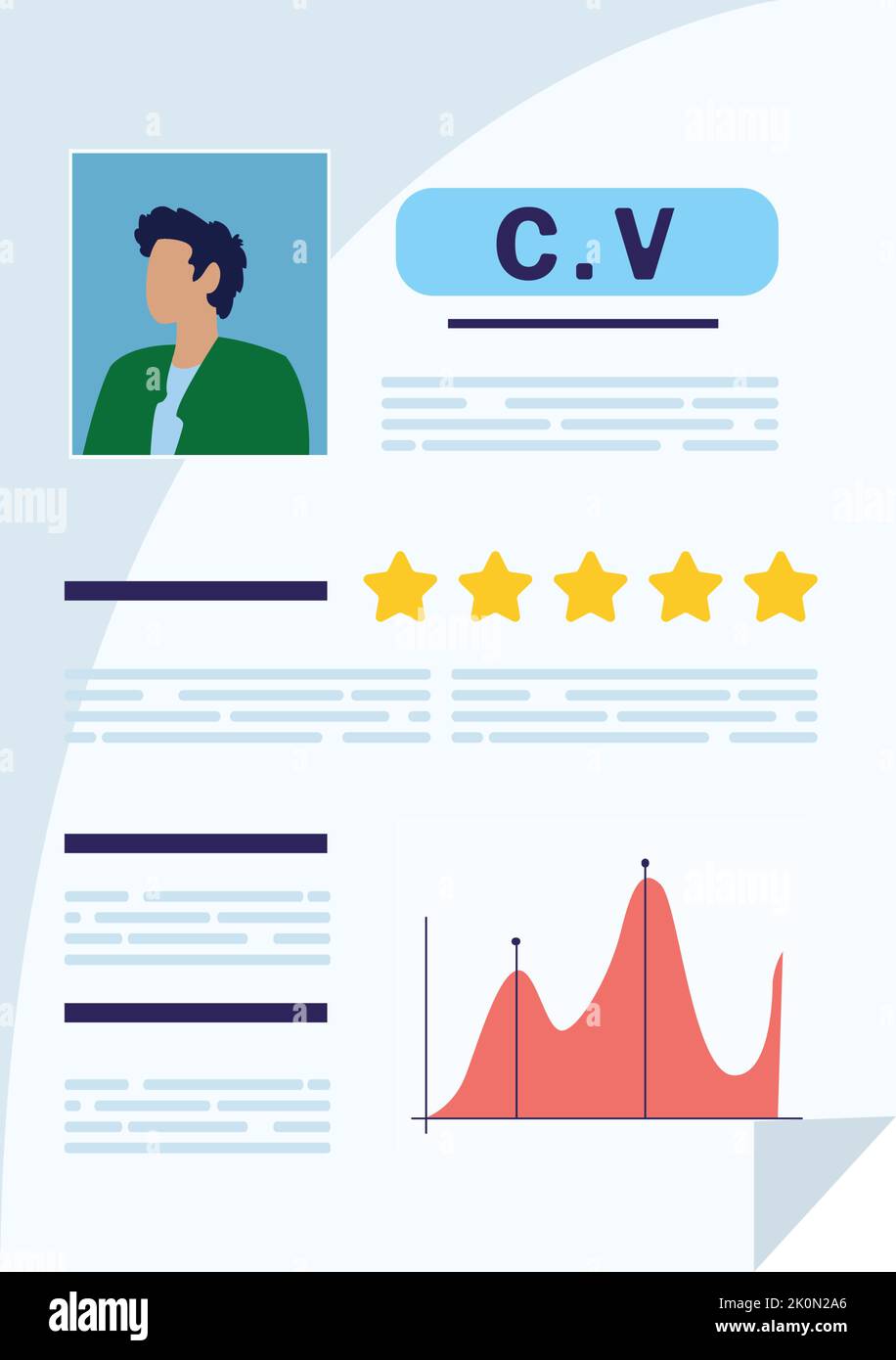 Cover letter cv resume template Cut Out Stock Images & Pictures - Alamy