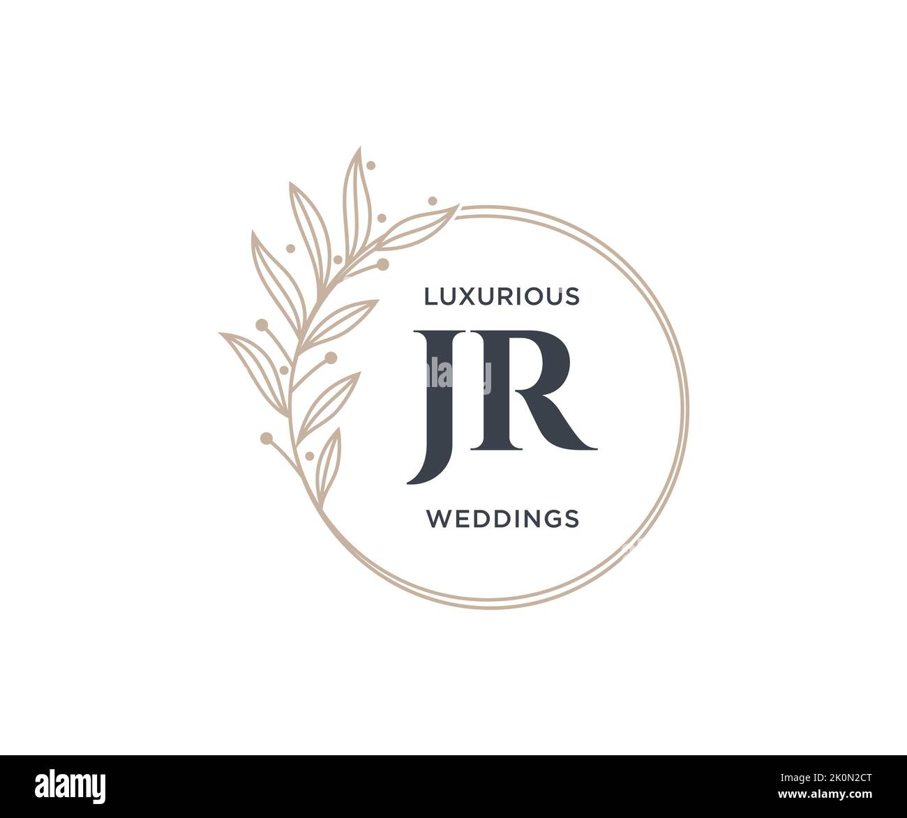 JR Initials letter Wedding monogram logos template, hand drawn modern ...