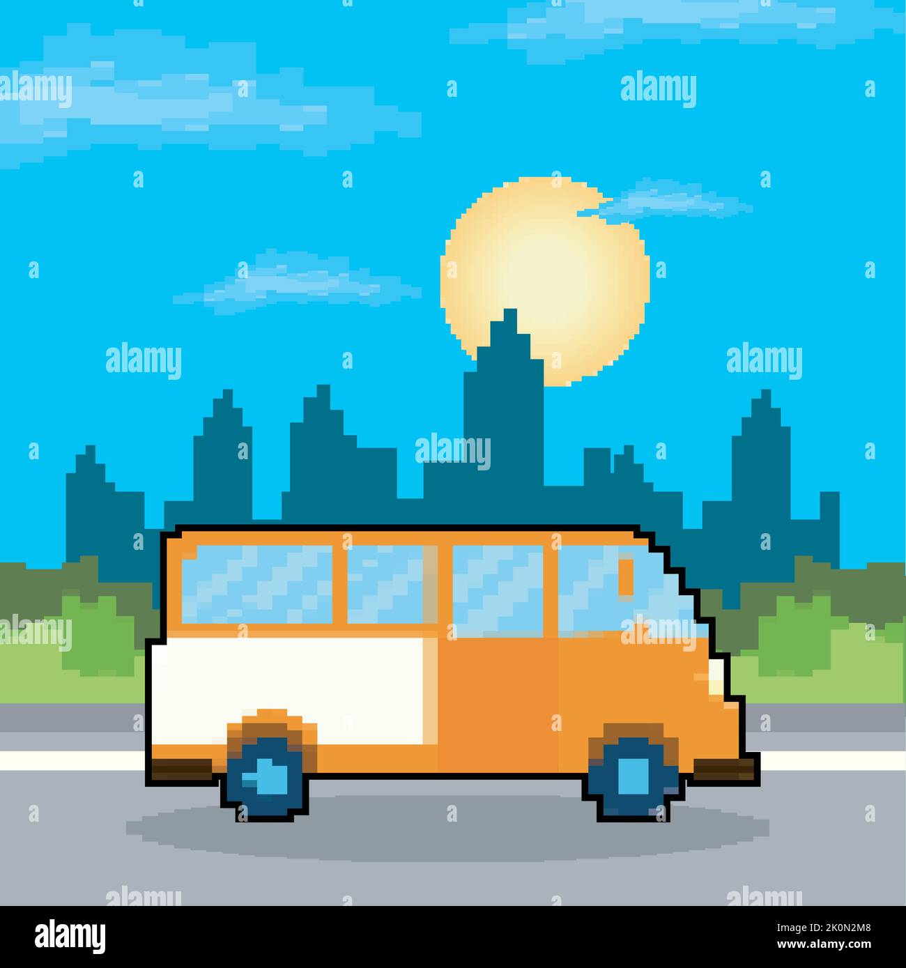 8-bit car poster Stock Vector Image & Art - Alamy