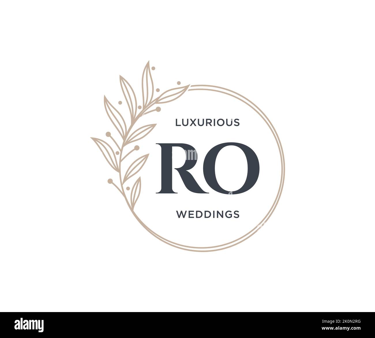 RO Initials letter Wedding monogram logos template, hand drawn modern ...