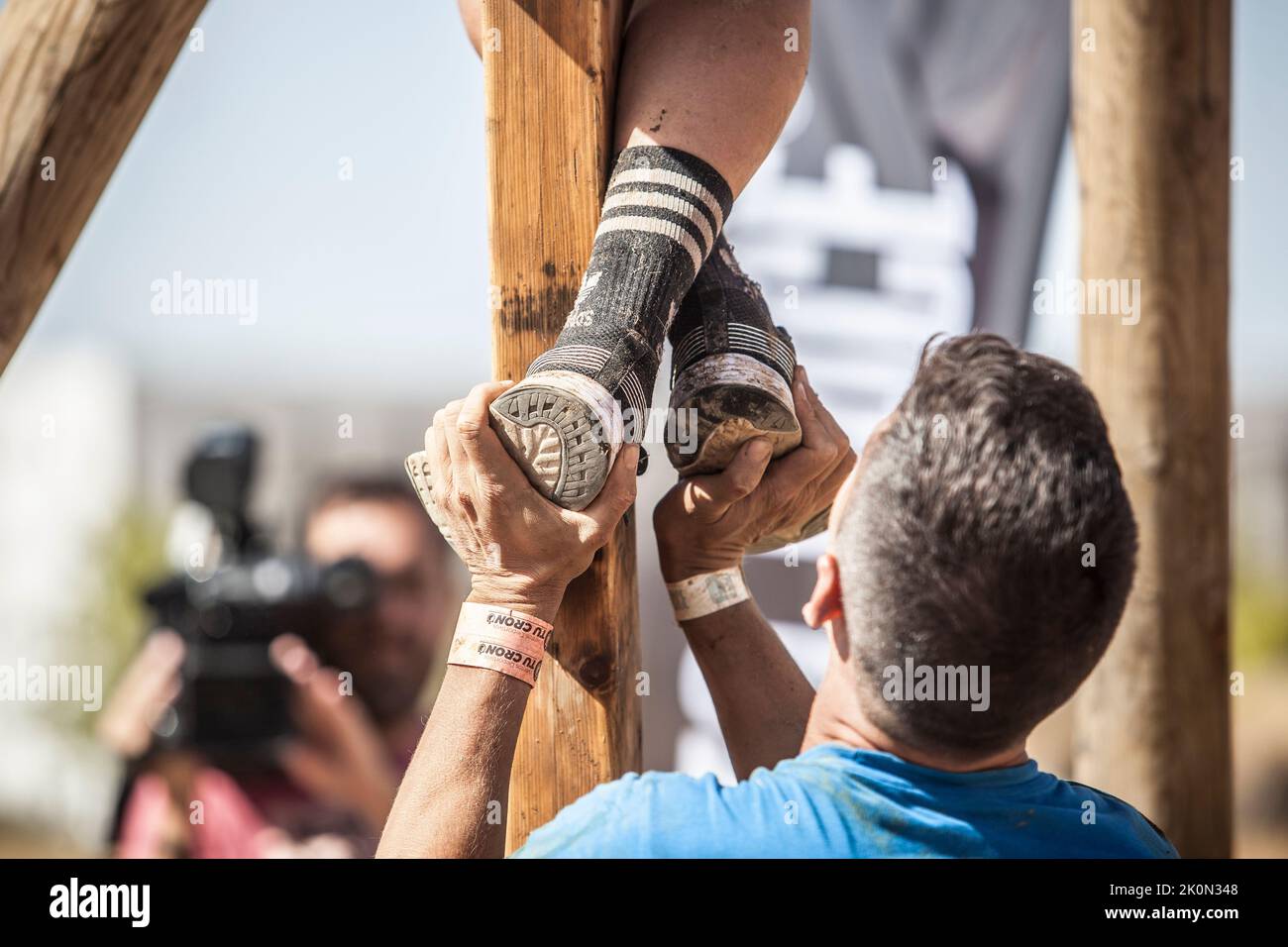 Merida, Spain - Sept 11th, 2022: FarinatoRace Merida 2022. Teammates ...