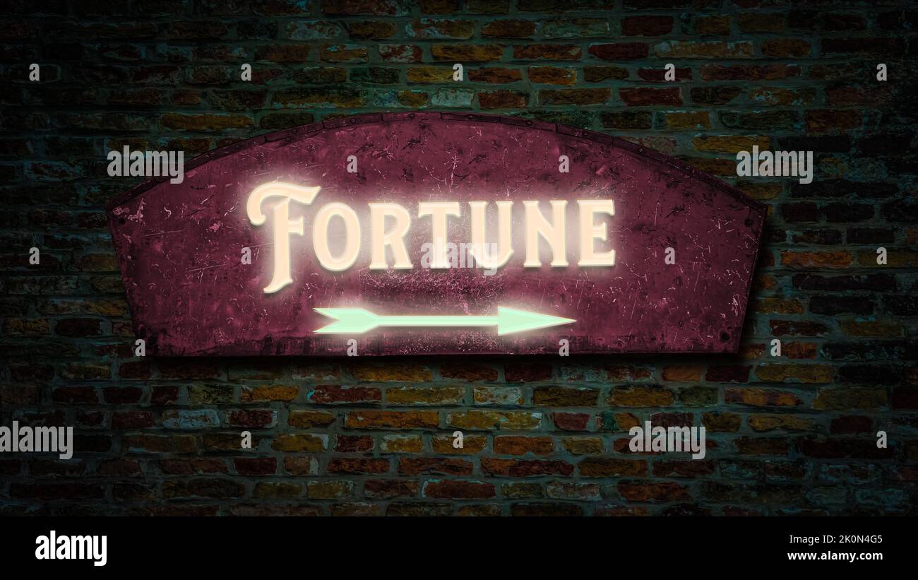 Street Sign the Direction Way to Fortune Stock Photo - Alamy