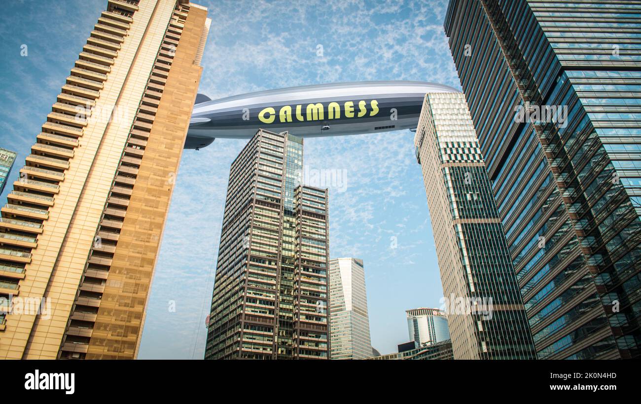 Street Sign the Direction Way to Calmness Stock Photo - Alamy