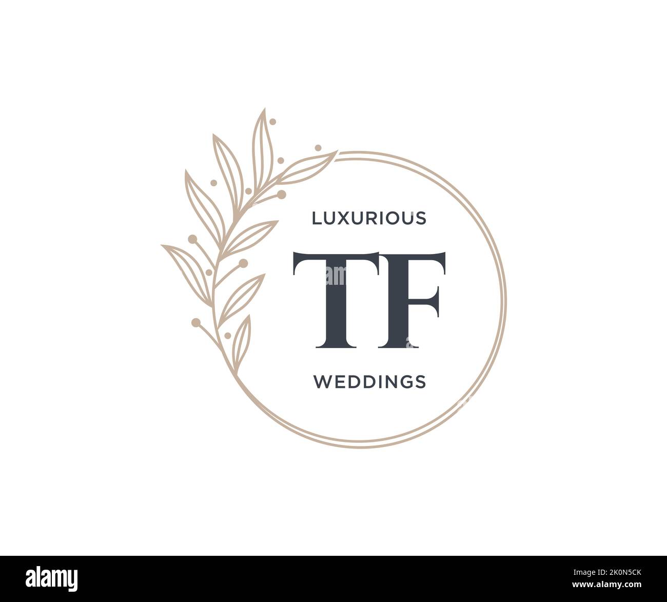 TF Initials letter Wedding monogram logos template, hand drawn modern ...