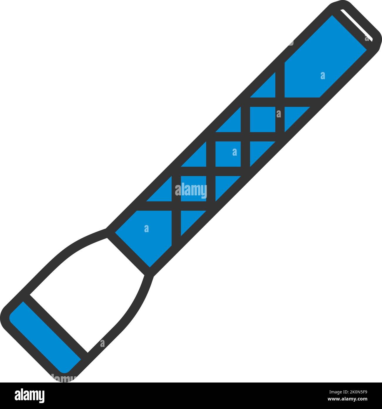 Police Flashlight Icon. Editable Bold Outline With Color Fill Design ...