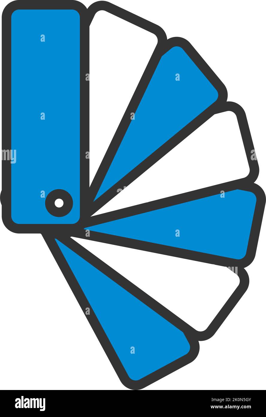 Color Samples Icon. Editable Bold Outline With Color Fill Design. Vector Illustration Stock ...