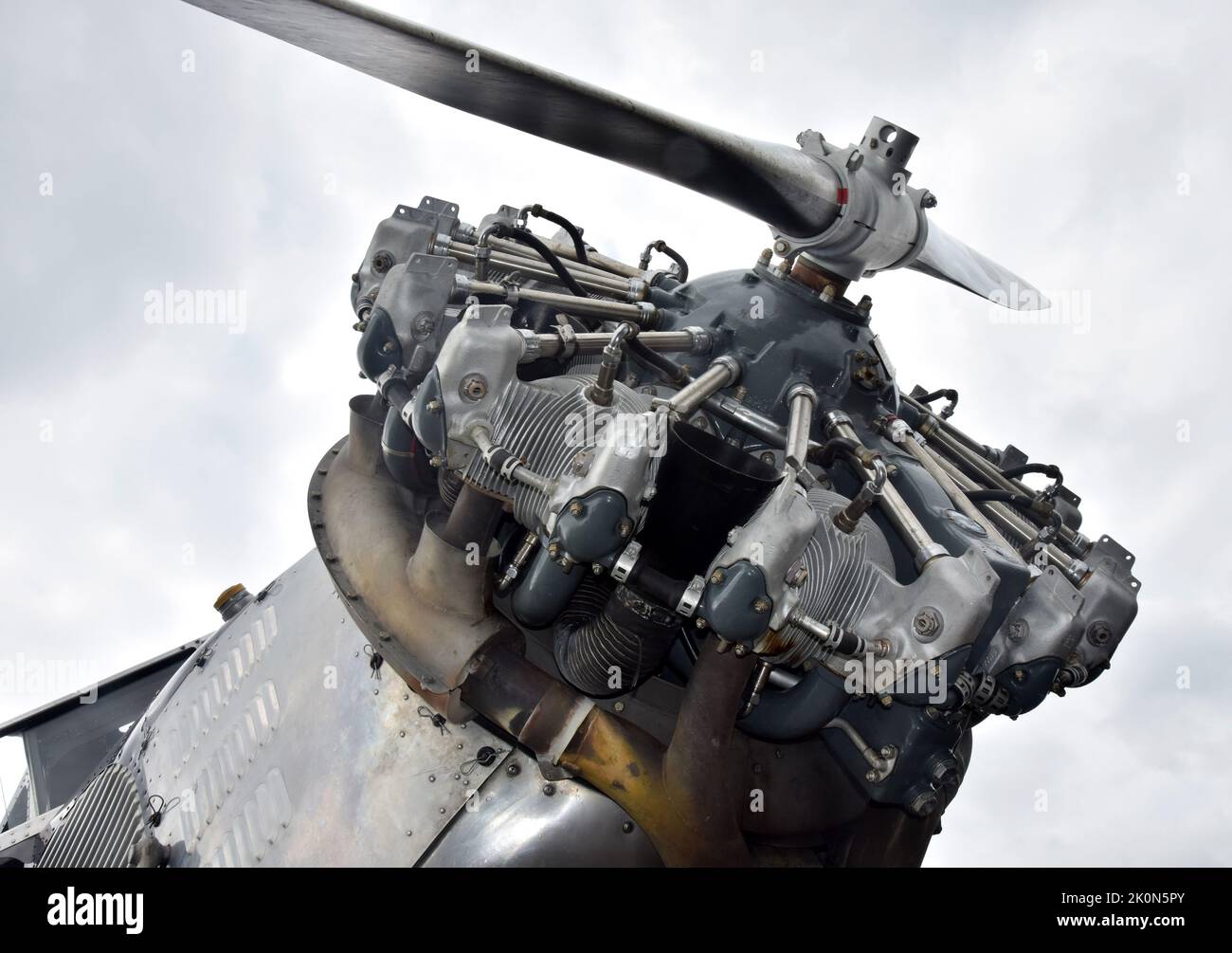 Vintage aircraft radial engine seen from close up Stock Photo - Alamy