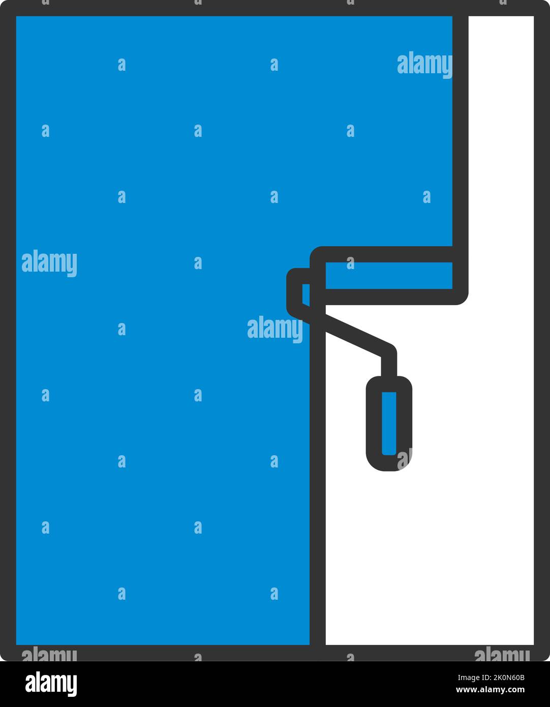 Wall Painting Icon. Editable Bold Outline With Color Fill Design ...