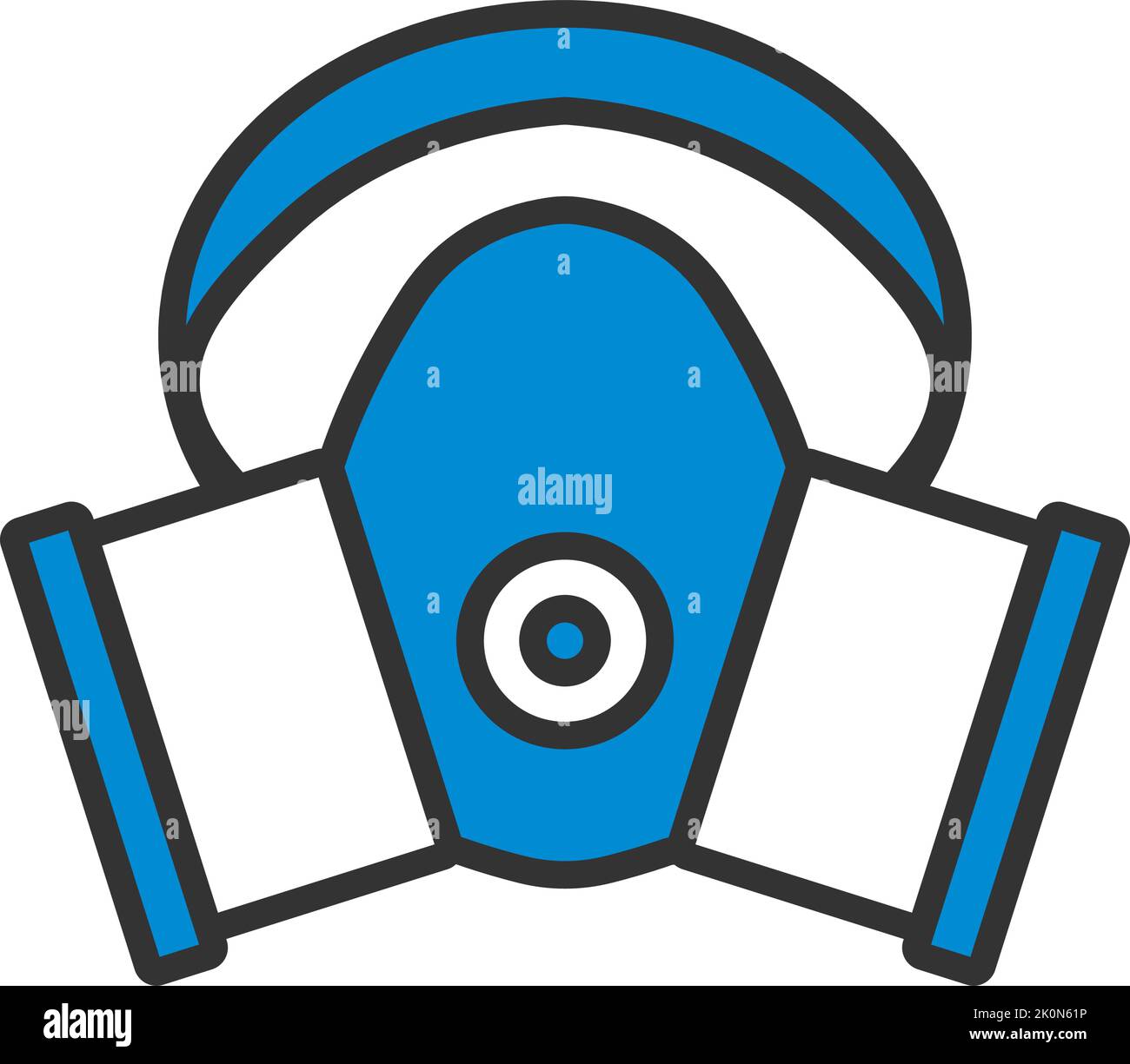 Dust Protection Mask Icon. Editable Bold Outline With Color Fill Design ...