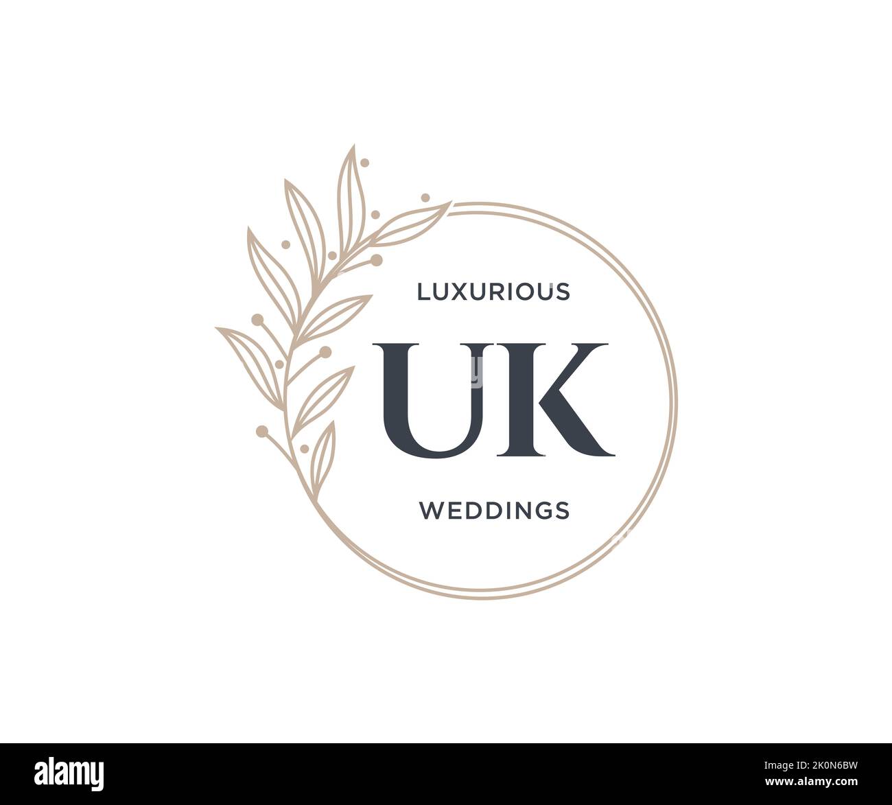 UK Initials letter Wedding monogram logos template, hand drawn modern ...