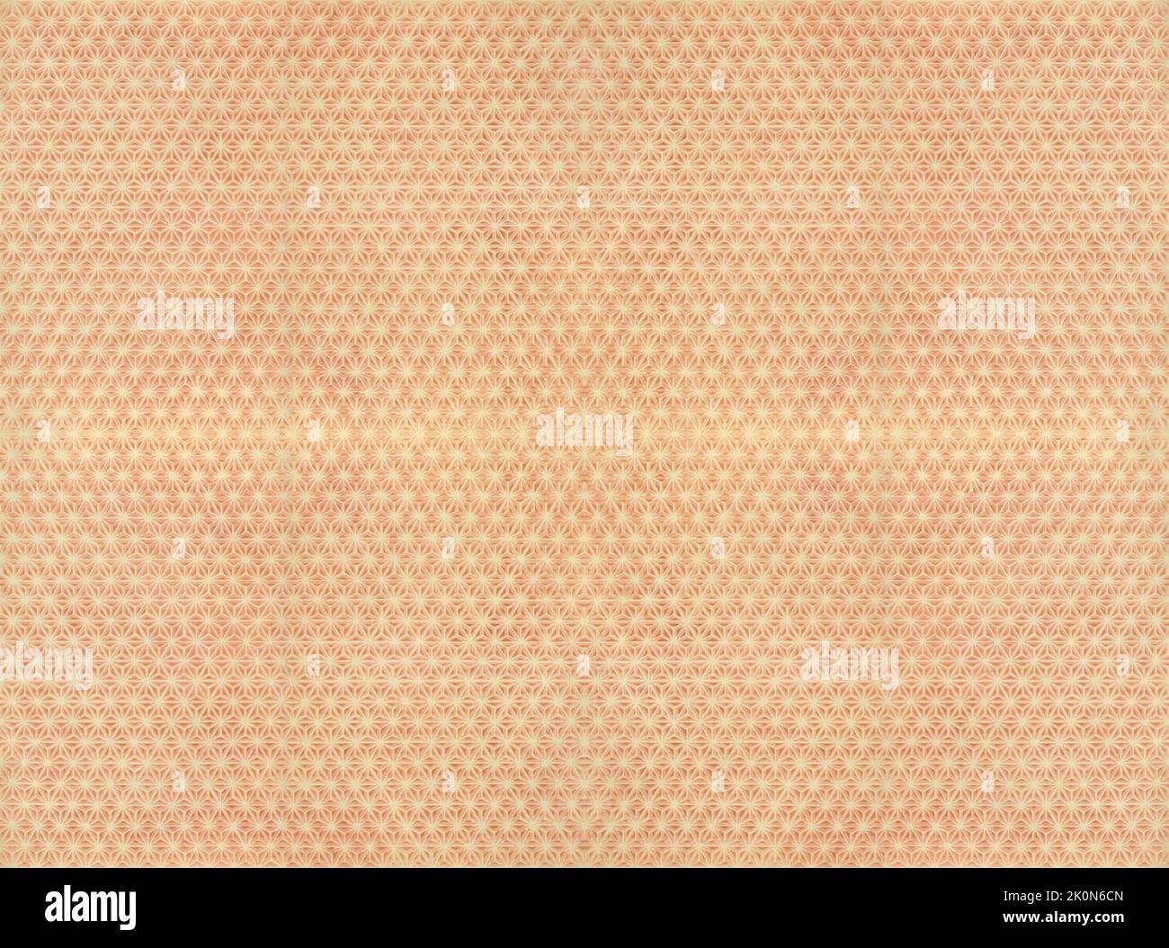 Traditional Japanese Printmaking Of A Geometrical Motif Pattern Depicting Natural Color Hemp Traditional Japanese Printmaking Of A Geometrical Motif Pattern Depicting Natural Color Hemp