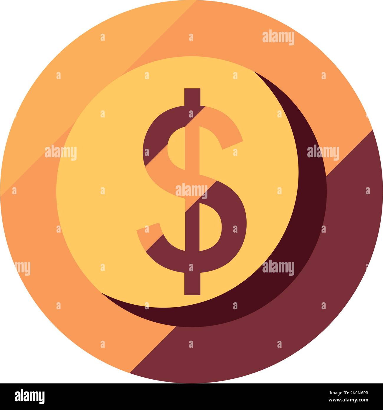flat bright coin Stock Vector Image & Art - Alamy