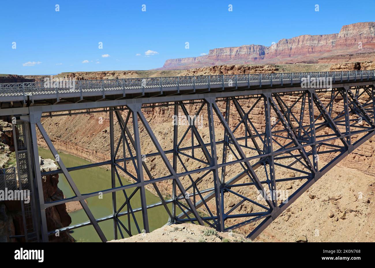 The cliff and Navajo Bridge - Page, Arizona Stock Photo - Alamy