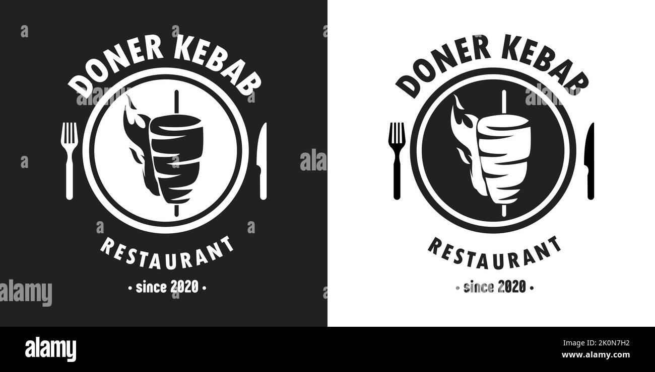 Doner kebab logo for restaurants and markets. Doner kebab logo template ...