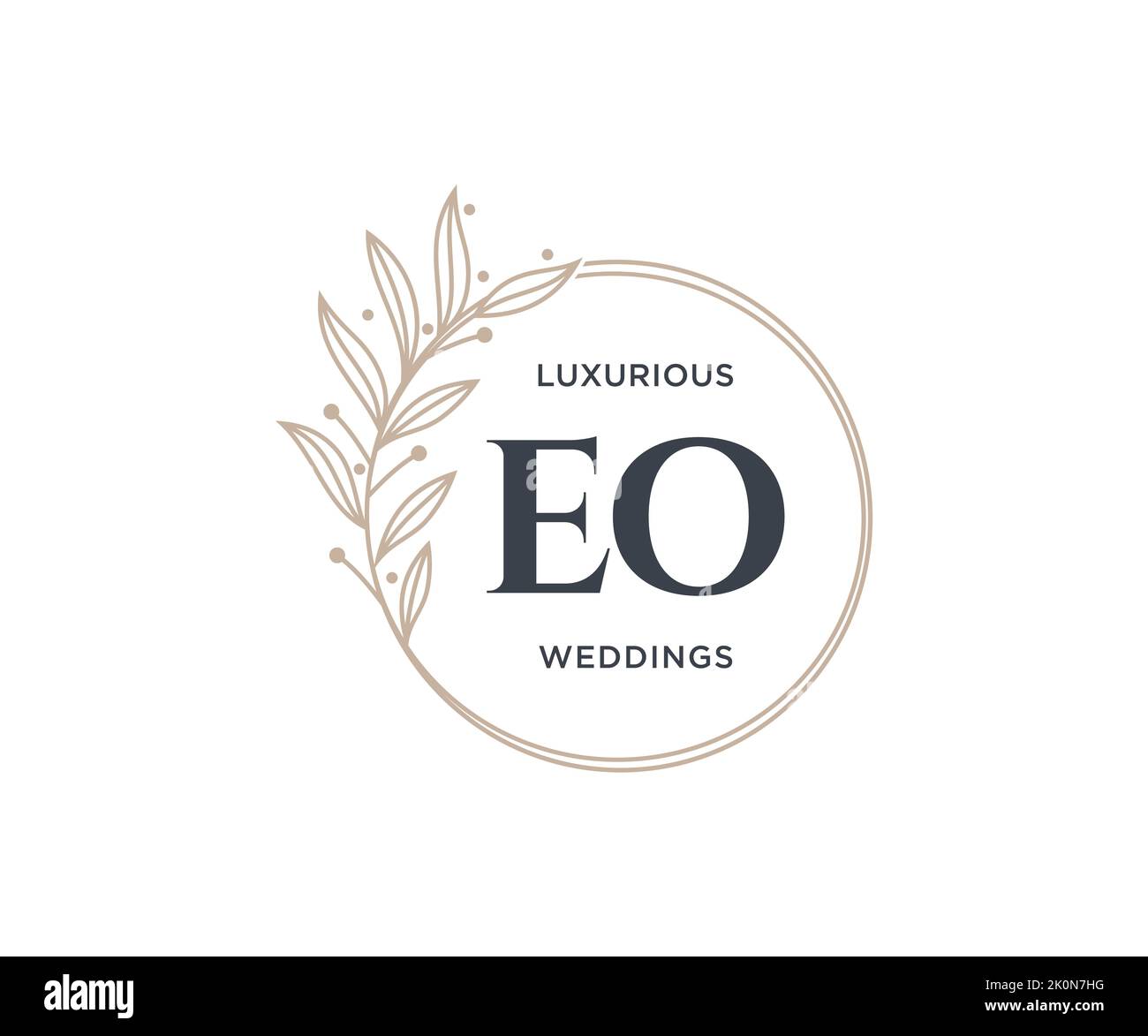 EO Initials letter Wedding monogram logos template, hand drawn modern ...