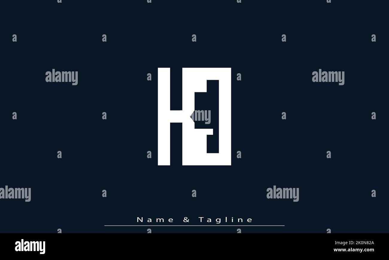 Alphabet letters Initials Monogram logo KJ , JK Stock Vector Image ...