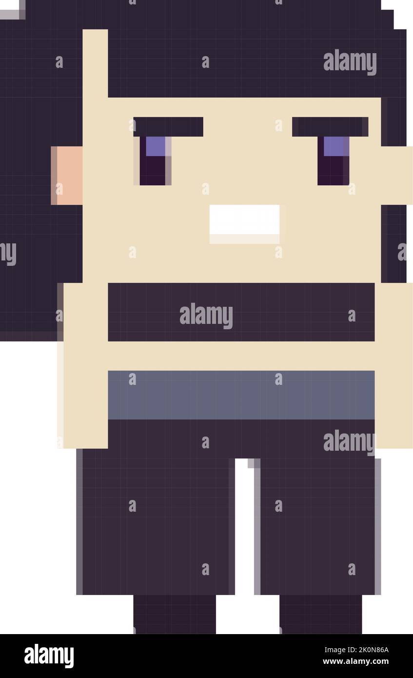 Pixel art cute girl hi-res stock photography and images - Alamy