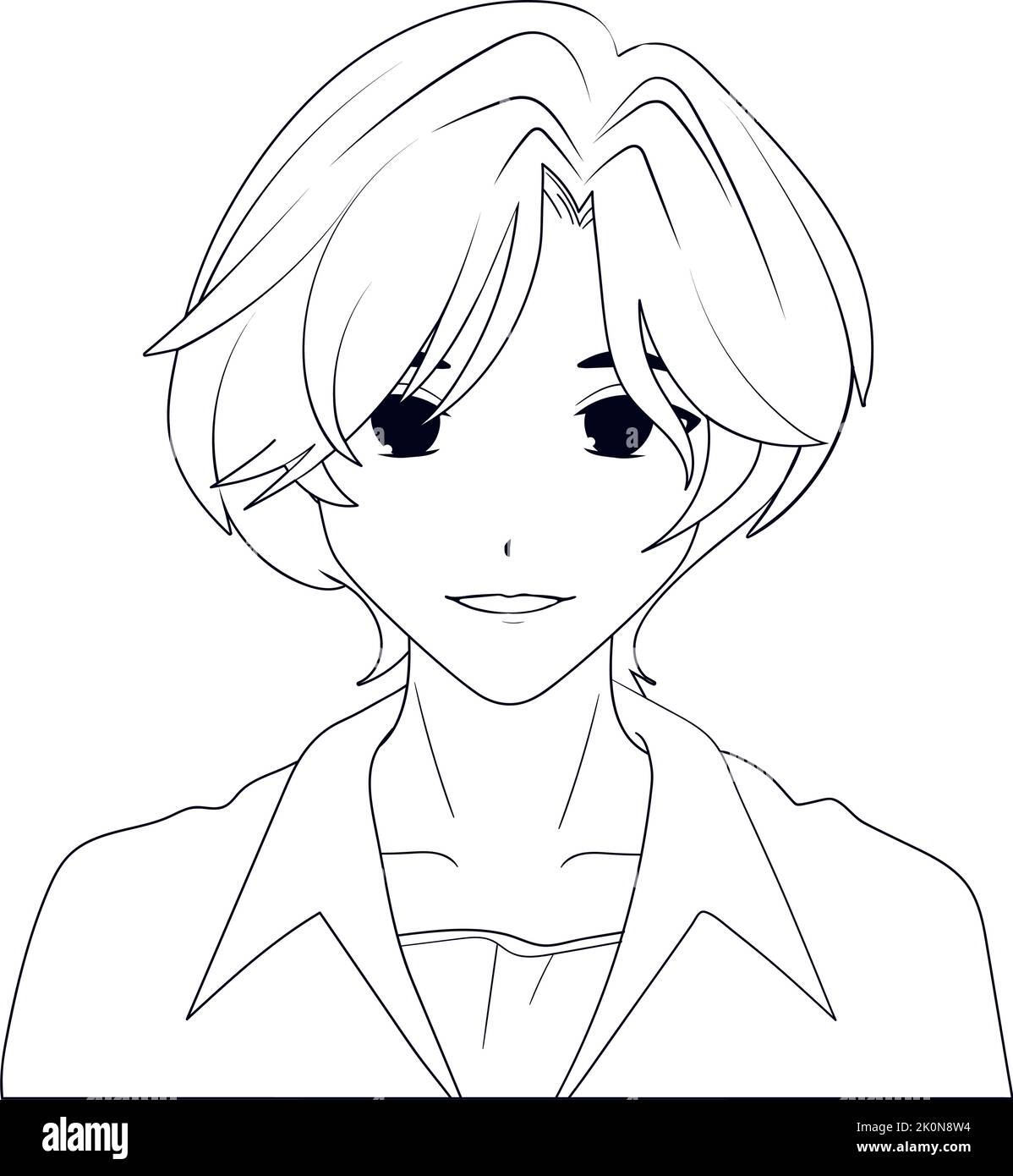 anime boy avatar, line style Stock Vector Image & Art - Alamy