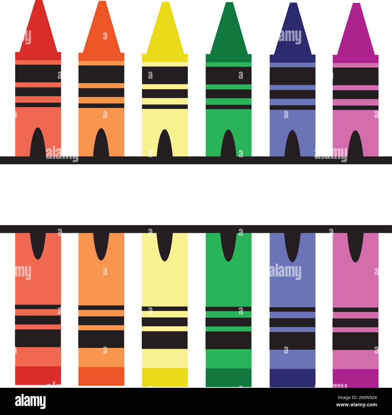 vector illustration of colored crayons Stock Vector Image & Art - Alamy
