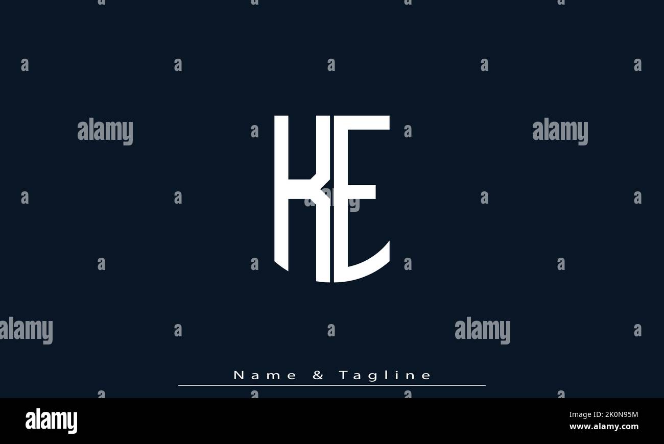 Alphabet letters Initials Monogram logo KE , EK Stock Vector Image ...