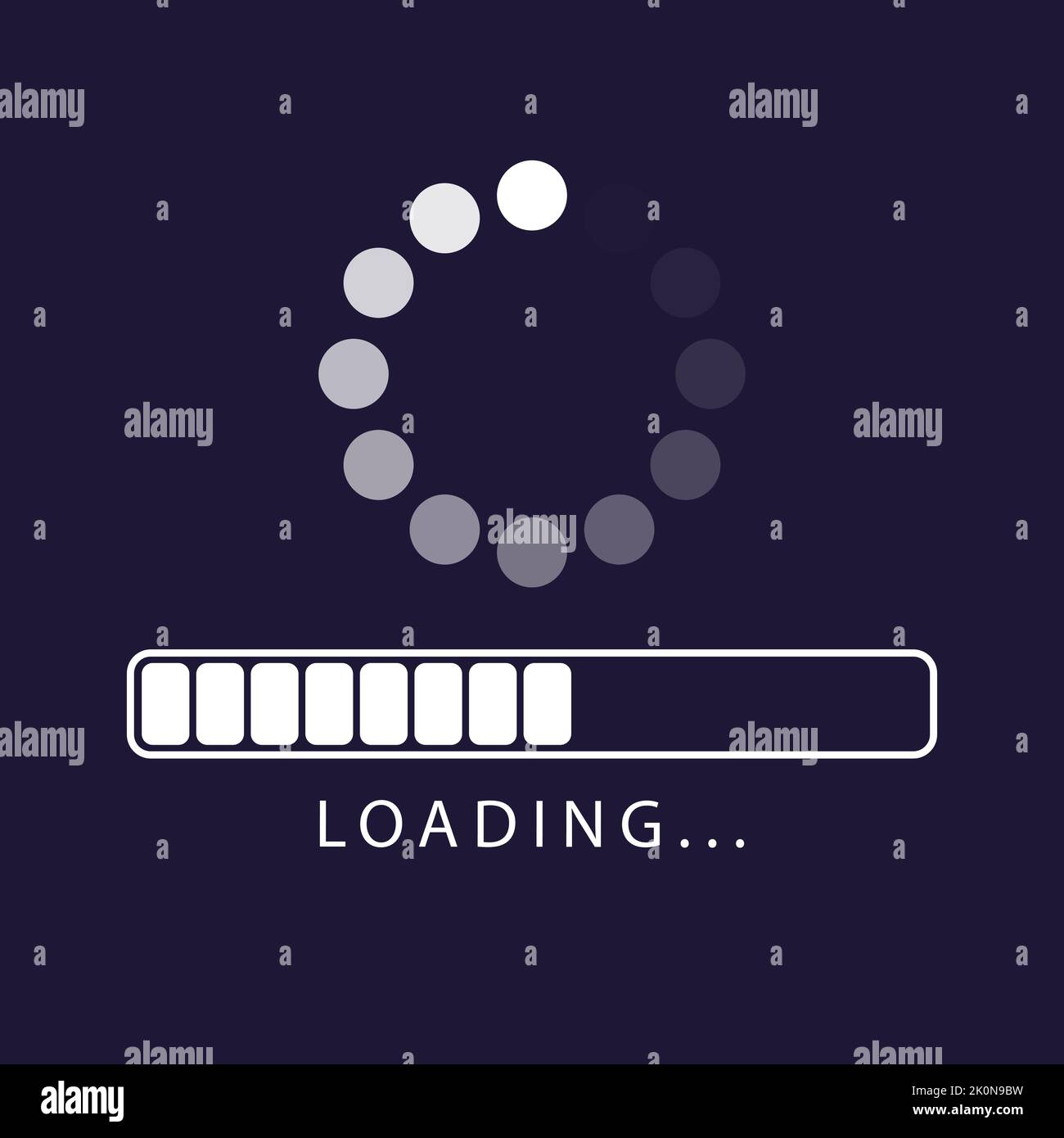 Update concept. Application loading process symbol web screen. Vector illustration. Flat Stock ...