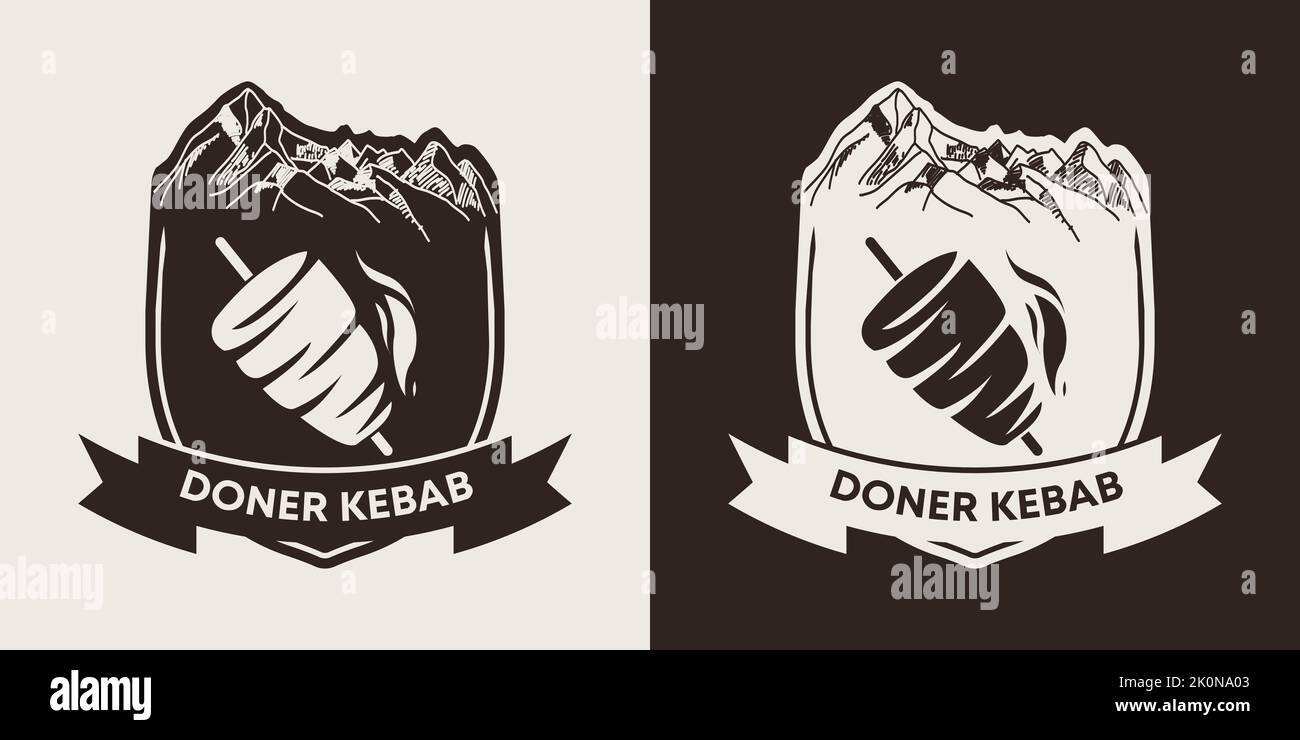 Doner kebab logo for restaurants and markets. Doner kebab logo template ...