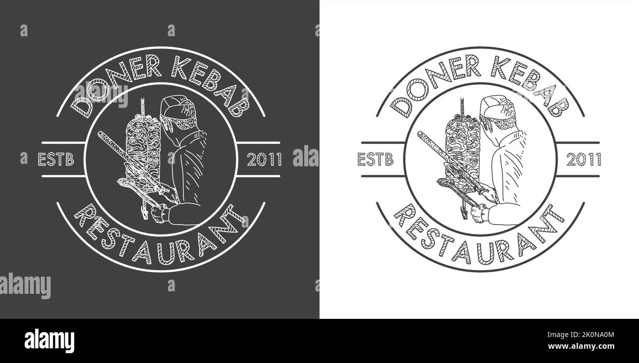 Doner kebab logo for restaurants and markets. Doner kebab logo template ...