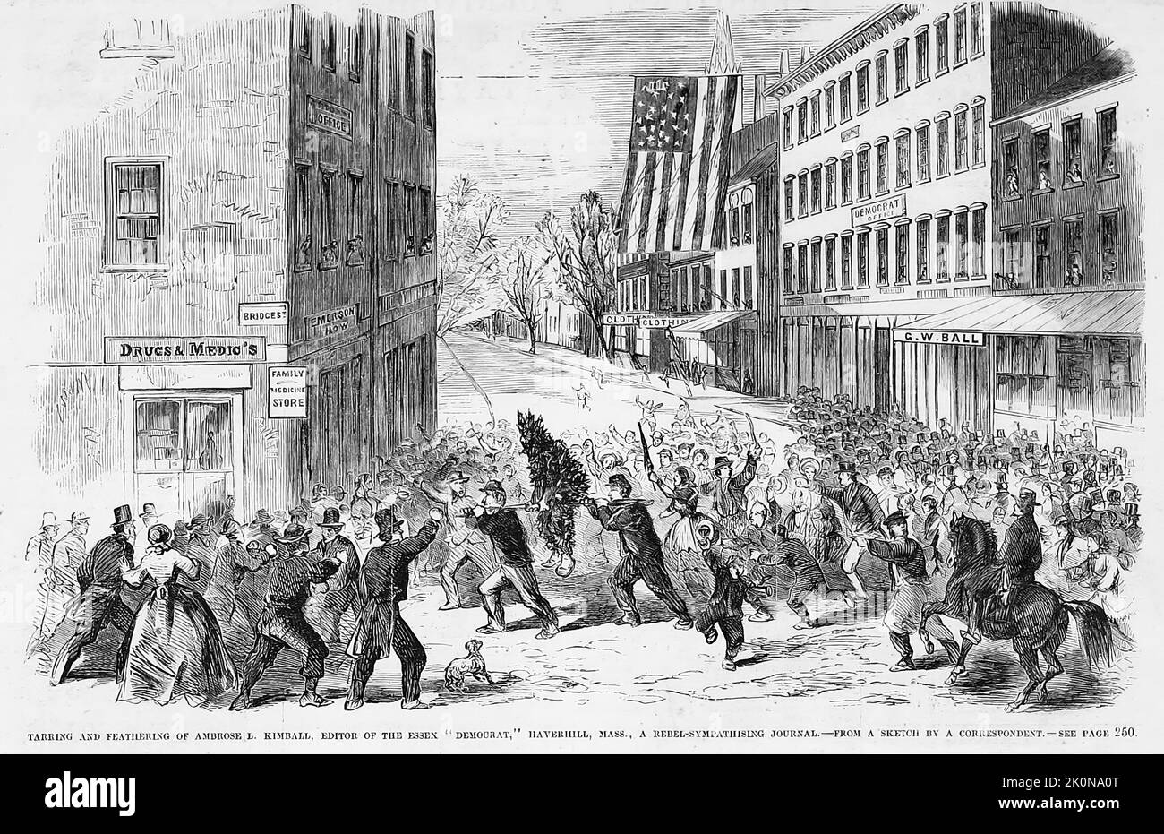 Tarring and feathering of Ambrose L. Kimball, editor of the Essex ...
